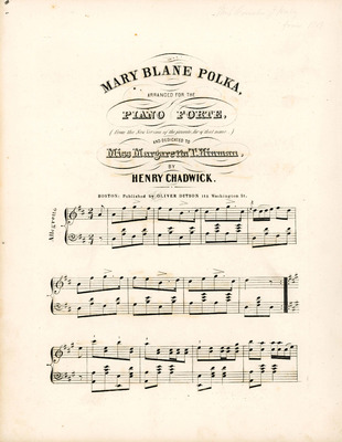 "Mary Blane Polka" by Henry Chadwick