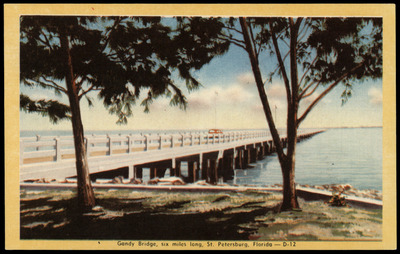 "Gandy Bridge, Six Miles Long, St. Petersburg, Florida" by Hampton Dunn