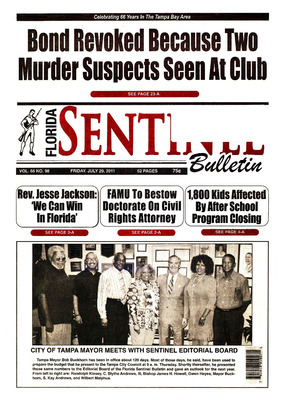 "Florida Sentinel Bulletin, July 29, 2011" by Gwen Hayes