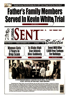 "Florida Sentinel Bulletin, November 4, 2011" by Gwen Hayes