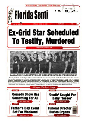 "Florida Sentinel Bulletin, June 19, 2009" by Gwen Hayes