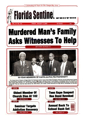"Florida Sentinel Bulletin, August 14, 2009" by Gwen Hayes