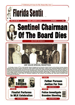 "Florida Sentinel Bulletin, January 15, 2010" by Gwen Hayes