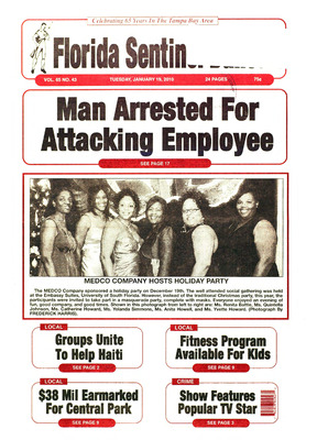"Florida Sentinel Bulletin, January 19, 2010" by Gwen Hayes