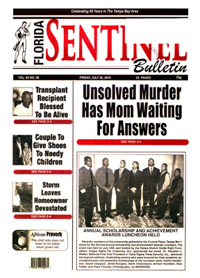 "Florida Sentinel Bulletin, July 30, 2010" by Gwen Hayes