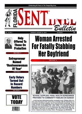 "Florida Sentinel Bulletin, August 24, 2010" by Gwen Hayes