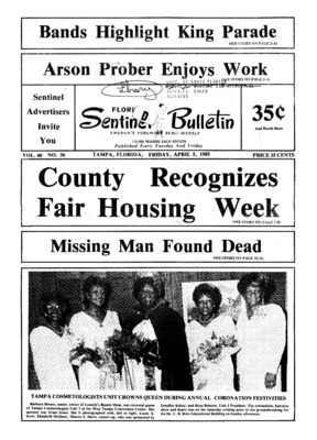 "Florida Sentinel Bulletin, April 5, 1985" by Gwen Hayes