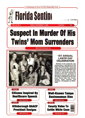 "Florida Sentinel Bulletin, September 11, 2009" by Gwen Hayes