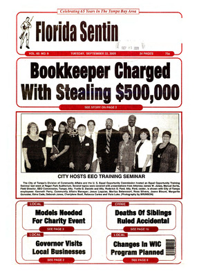 "Florida Sentinel Bulletin, September 22, 2009" by Gwen Hayes
