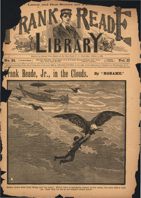 "Frank Reade, Jr., in the clouds" by Luis Senarens