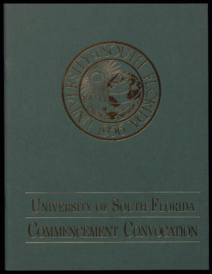 "Commencement Convocation Program, USF, August 12, 1995" by University ...