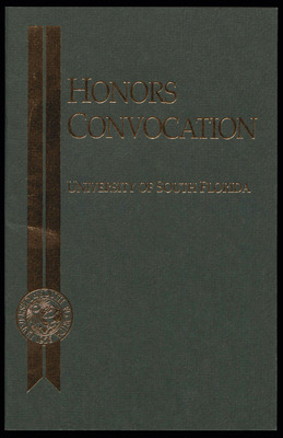 "Convocation Program, USF, Honors, October 20, 1995" by University of ...