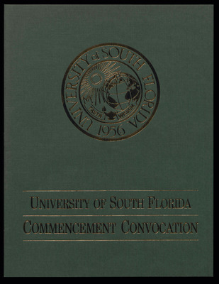 "Commencement Convocation Program, USF, August 9, 1997" by University ...