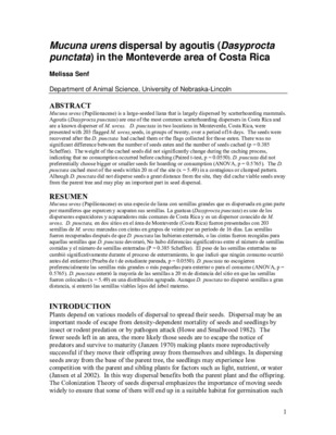 "Mucuna urens dispersal by agoutis (Dasyprocta punctata) in the Monteve ...